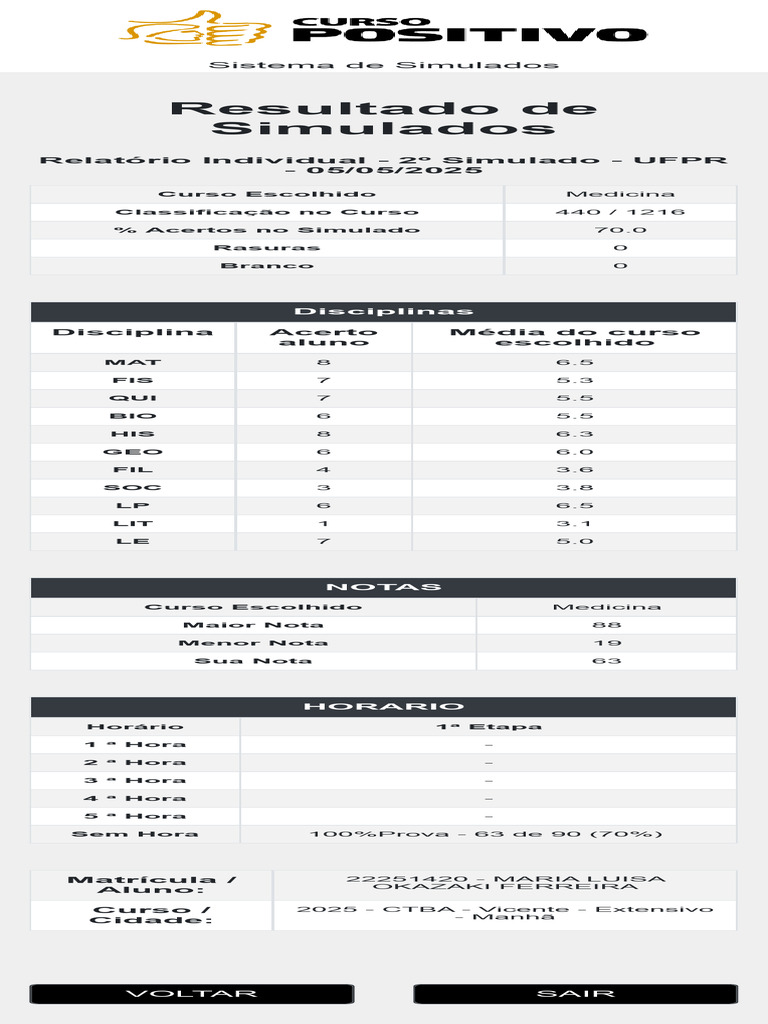 Sistema de Simulados | PDF
