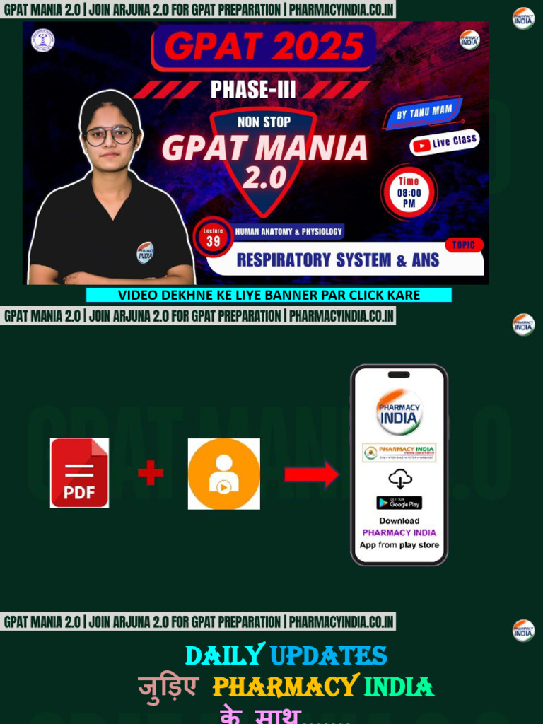 GPAT 2025 Preparation Resources Guide | PDF | Lung | Respiratory Tract