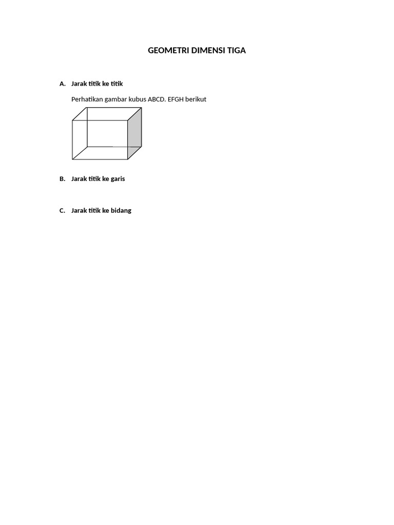 Geometri Dimensi Tiga | PDF