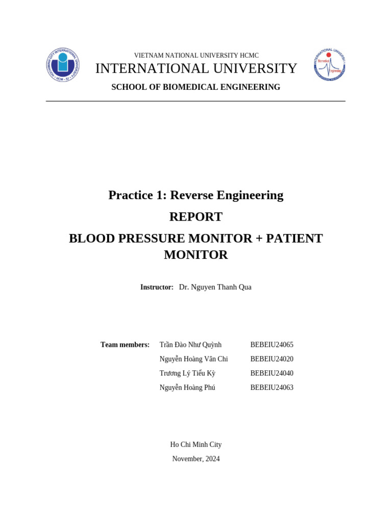 Practice 1 - Reverse Engineering - Lab Report Template | PDF | Blood Pressure | Diastole