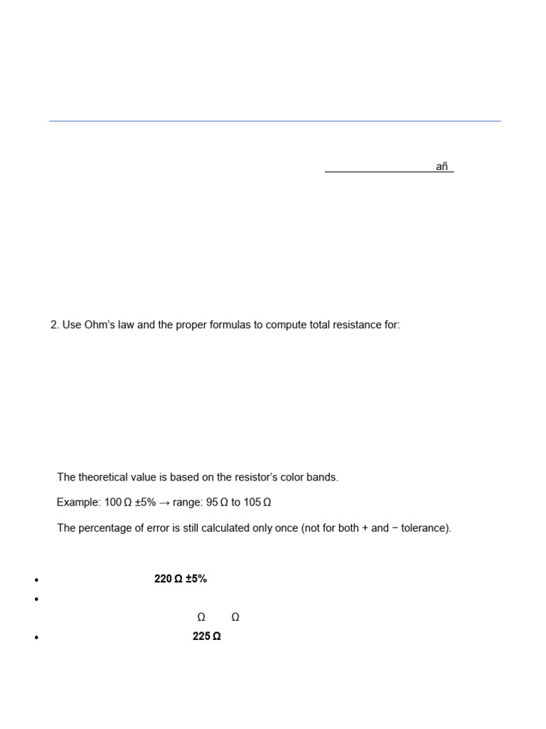 Physics Activity 2 Resistors | PDF | Resistor | Engineering Tolerance