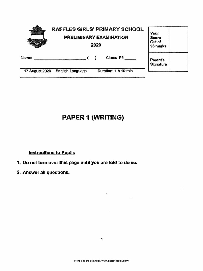 Access More Papers at sgtestpaper.com | PDF