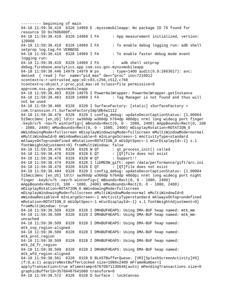 Mobile App Debugging Log Analysis | PDF | Computing