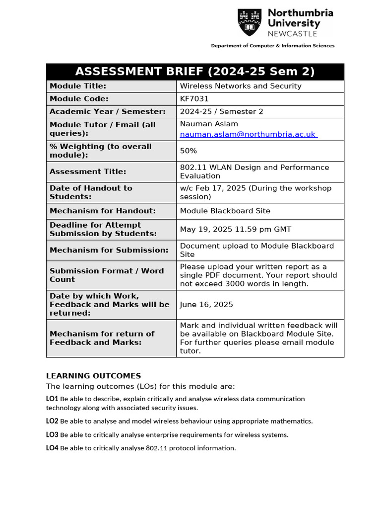 wireless assignment brief | PDF | Computer Network | Ieee 802.11
