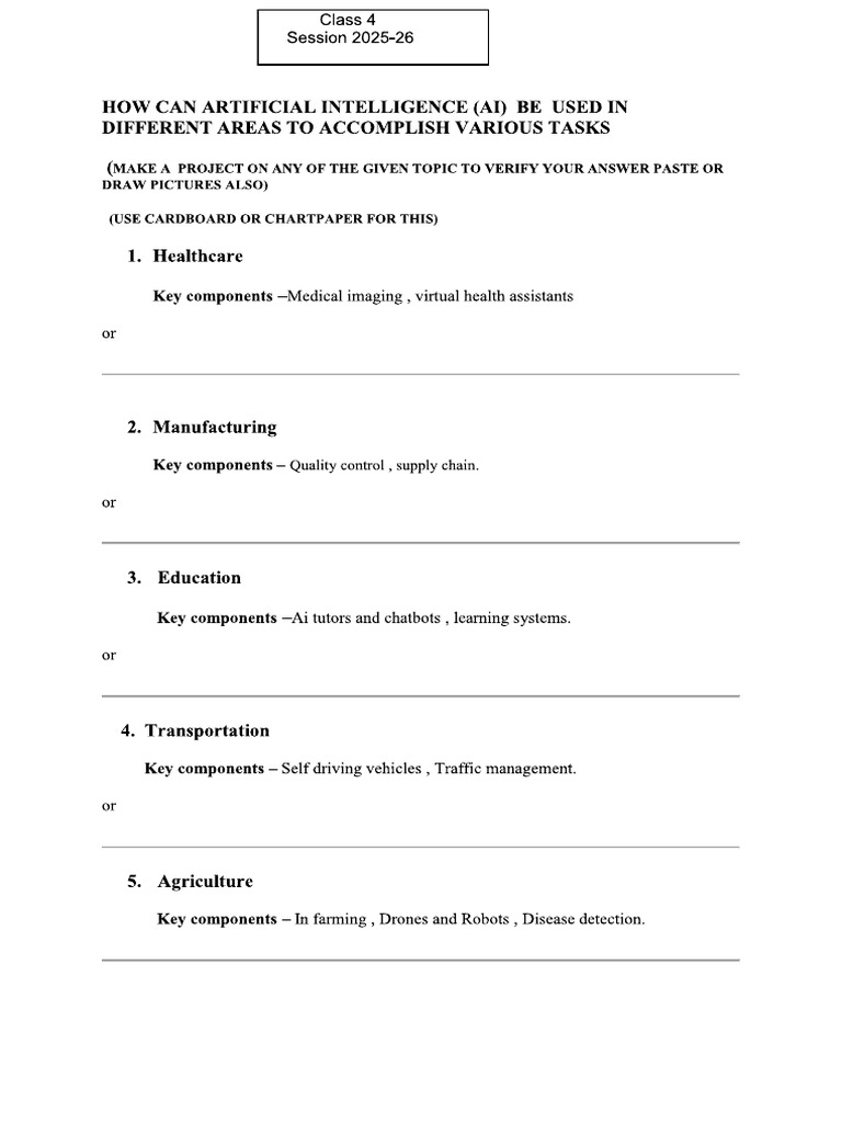 Class 4 Holiday Work | PDF