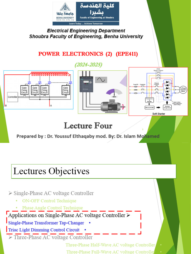 P.E.II._2024-2025_Lecture4 | PDF | Transformer | Power (Physics)