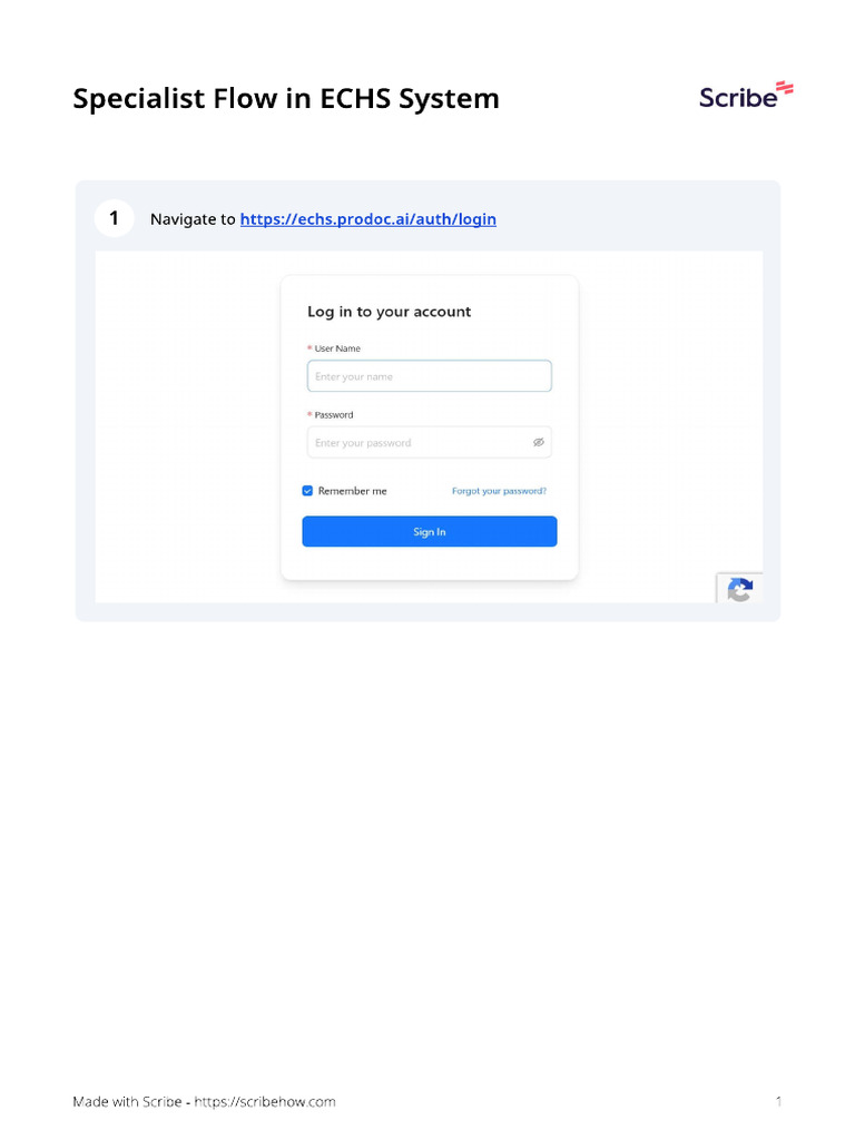 Specialist Flow in ECHS System | PDF