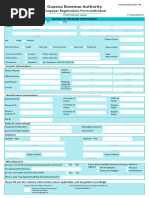 Guyana Individual TIN Registration Form | PDF | Taxes | Economies