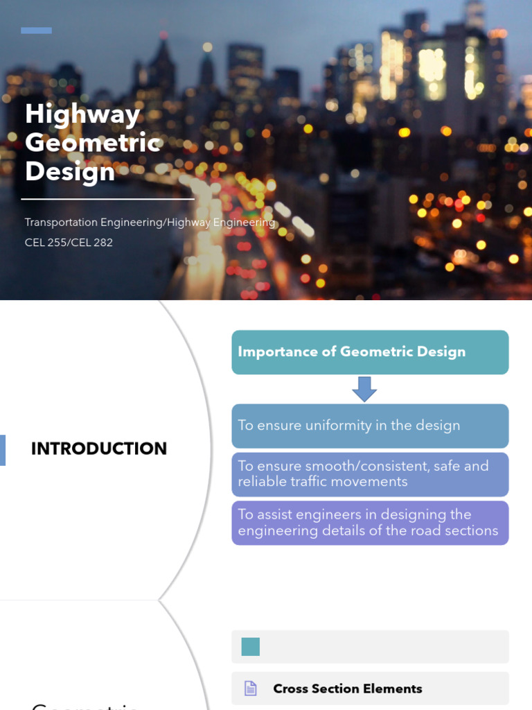 Highway Geometric Design | PDF | Road | Traffic
