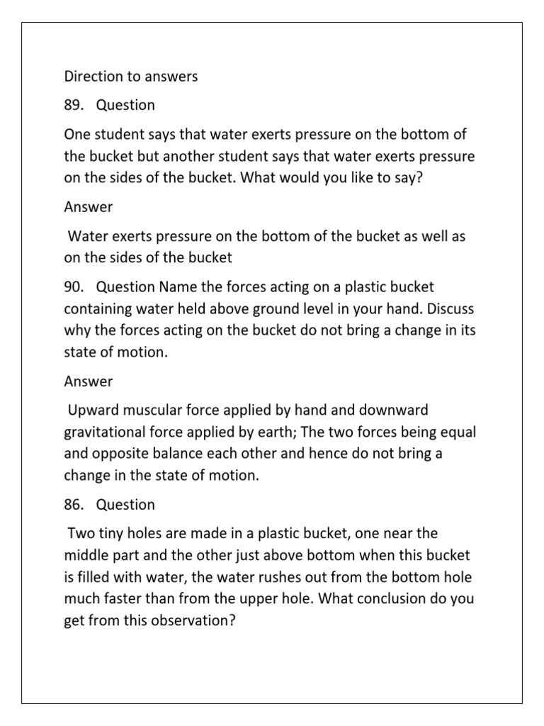 Friction Chapter Important Ques | PDF | Force | Pressure