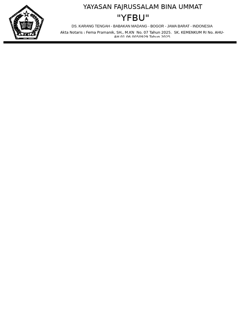 Kop Yayasan Baru 2025 | PDF