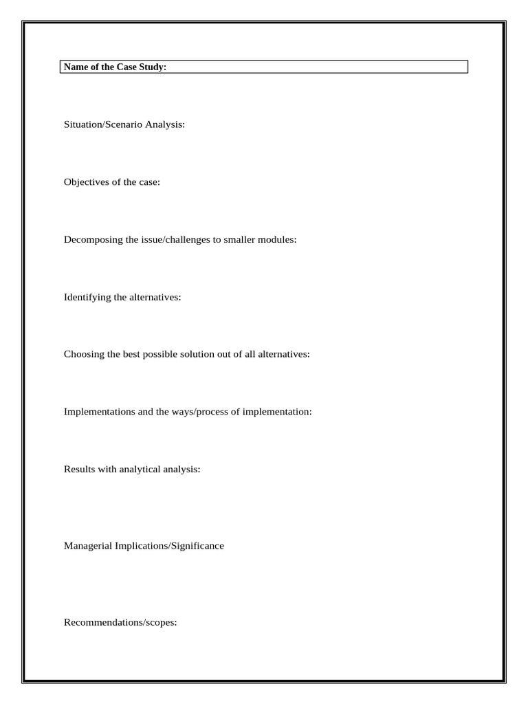 Decision Sheet Template | PDF