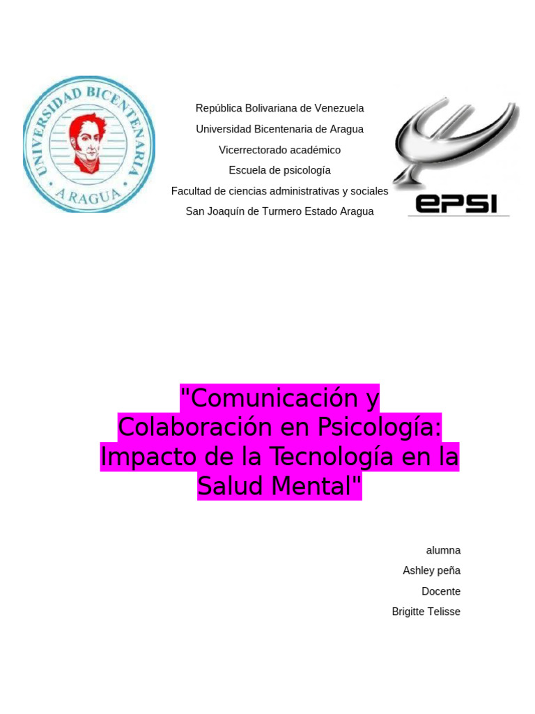 Informatica 2 | PDF | Sicología | Salud mental