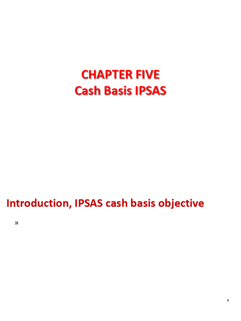 AcFN Chapter 5 Cash Basis IPSAs | PDF | Receipt | Cash