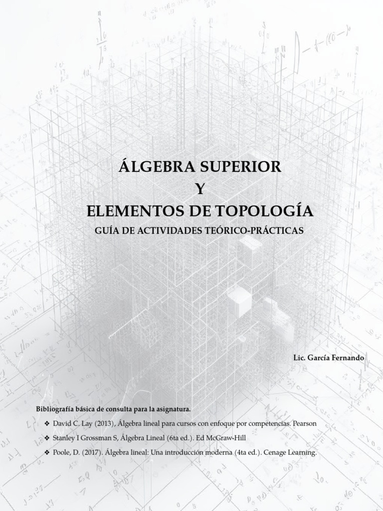 Guía de Álgebra Superior y Topología | PDF | Base (álgebra lineal ...