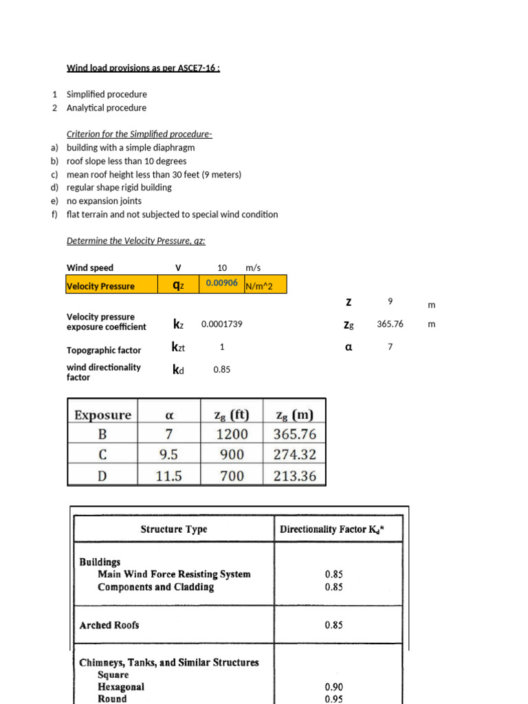 Wind Load Provisions ASCE7-16 Guide | PDF