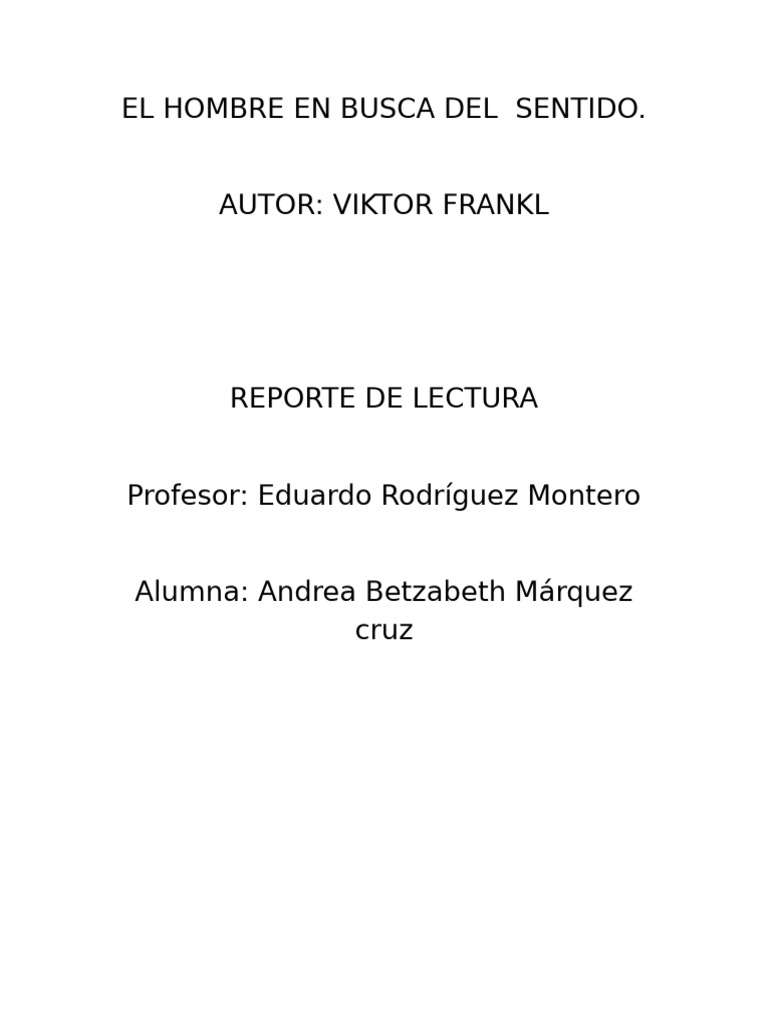 Victor Frank. | PDF | Sicología | Ciencias del comportamiento