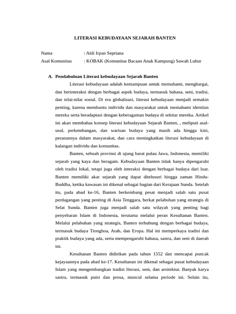 Aldi Irpan Sepriana - KOBAK | PDF