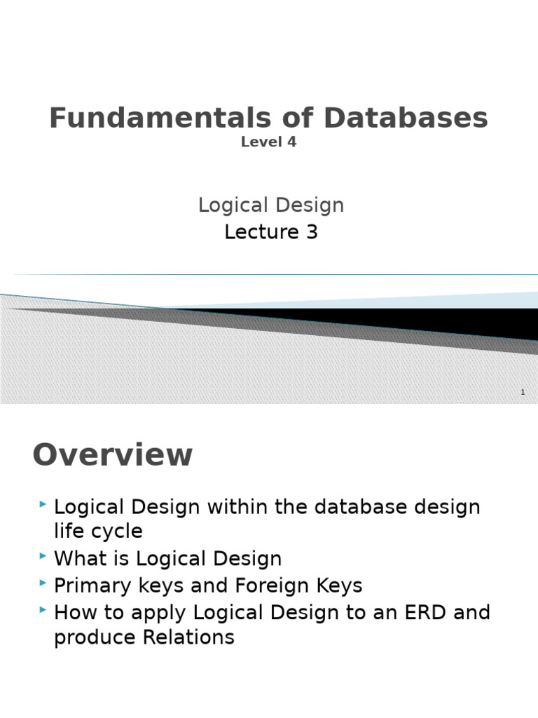 Lecture 3 - Logical Design | PDF | Databases | Formula One