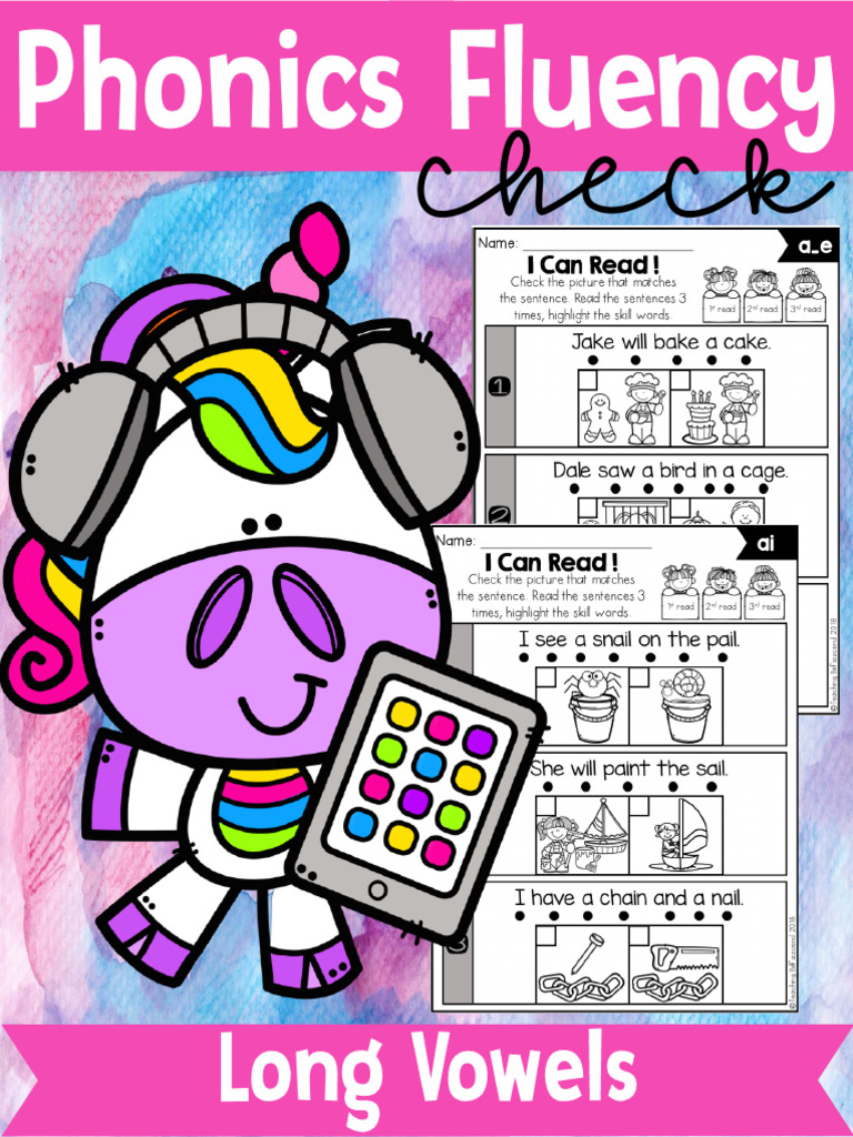 4 - Phonics Fluency Check (Long Vowels) | PDF
