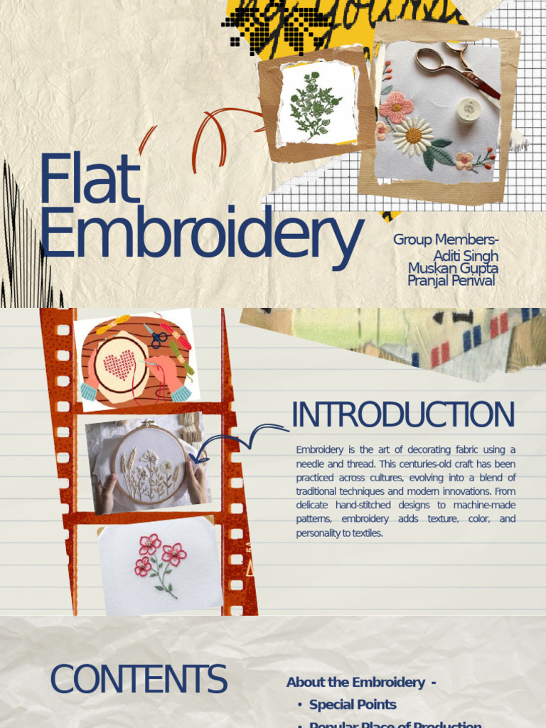 Flat Bed Embroidery | PDF | Embroidery | Needlework
