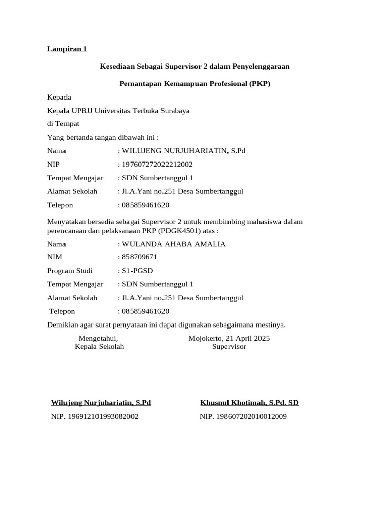 Lampiran PKP 2 | PDF