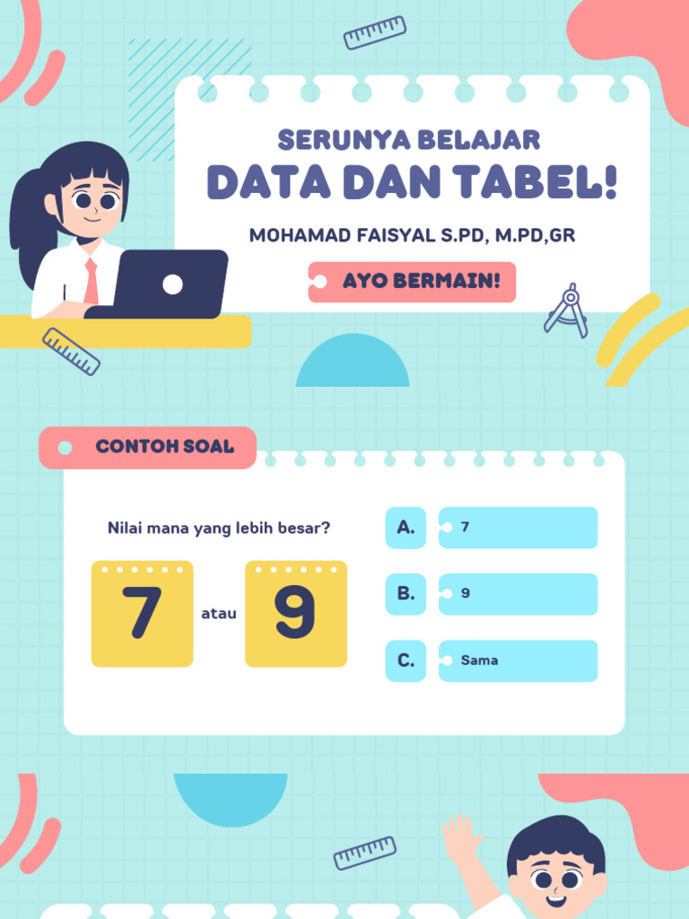 Kuis Belajar Data Dan Tabel Presentasi Biru Ilustrasi - 20250522 - 084508 - 0000 | PDF