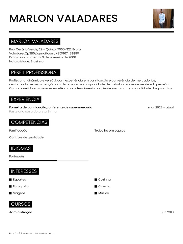 Cv Marlon Valadares | PDF