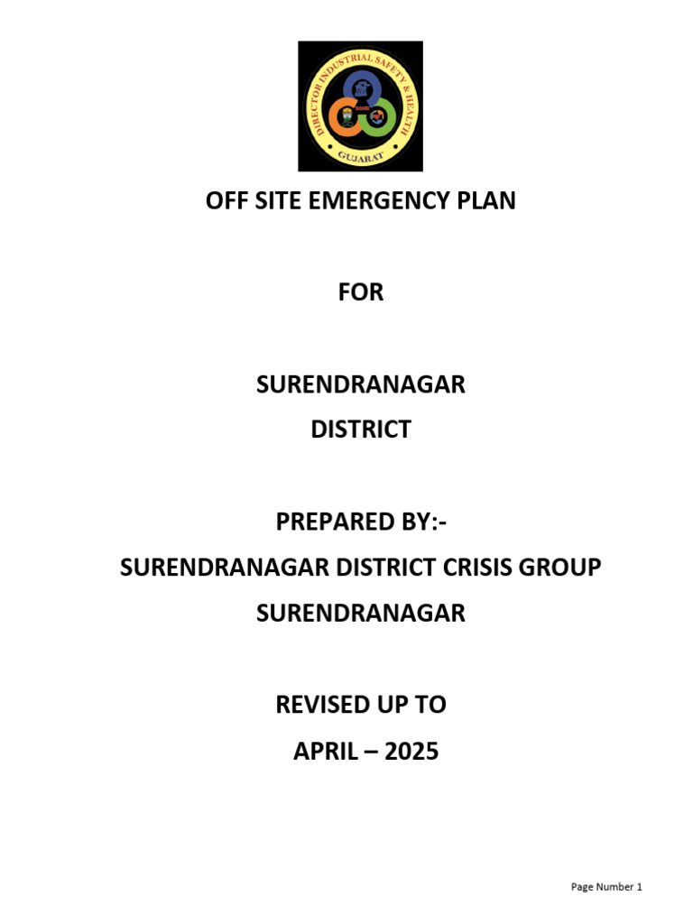 Offsite Emergency Plan APRIL - 25 | PDF | Emergency Management | Risk