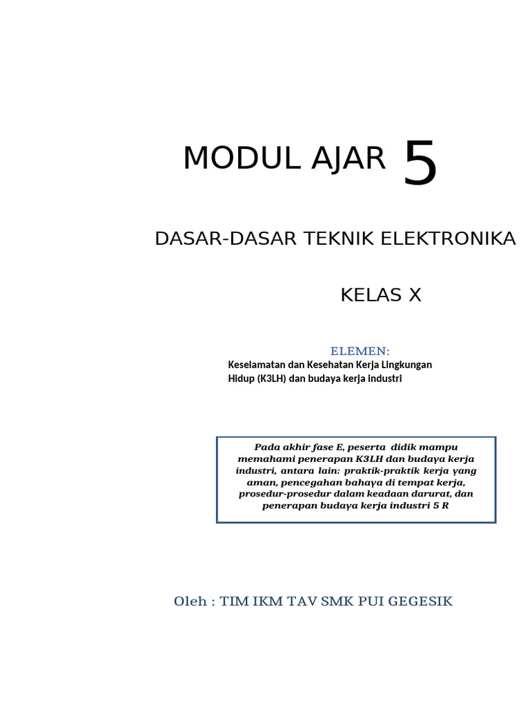 Modul Ajar K3LH | PDF