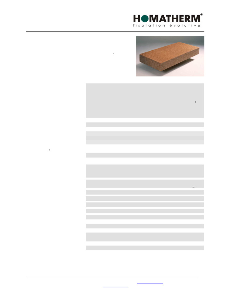 Panneau isolant HolzFlex® de Homatherm | PDF | Matériaux | Génie du ...