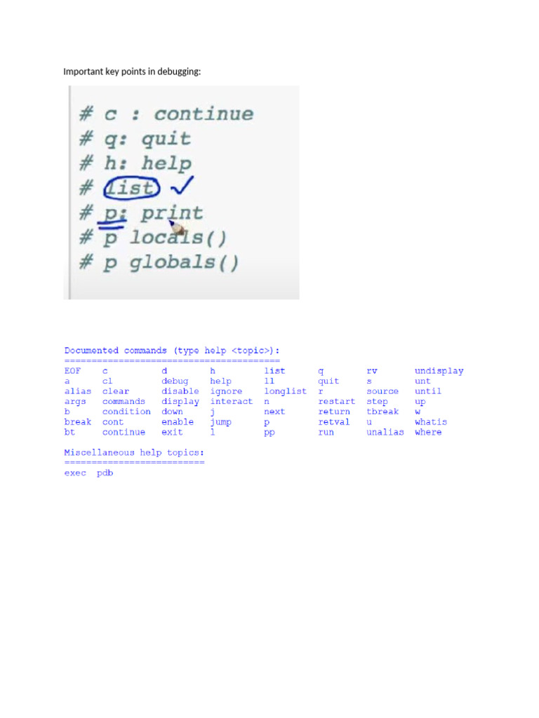 Important Key Points in Debugging | PDF