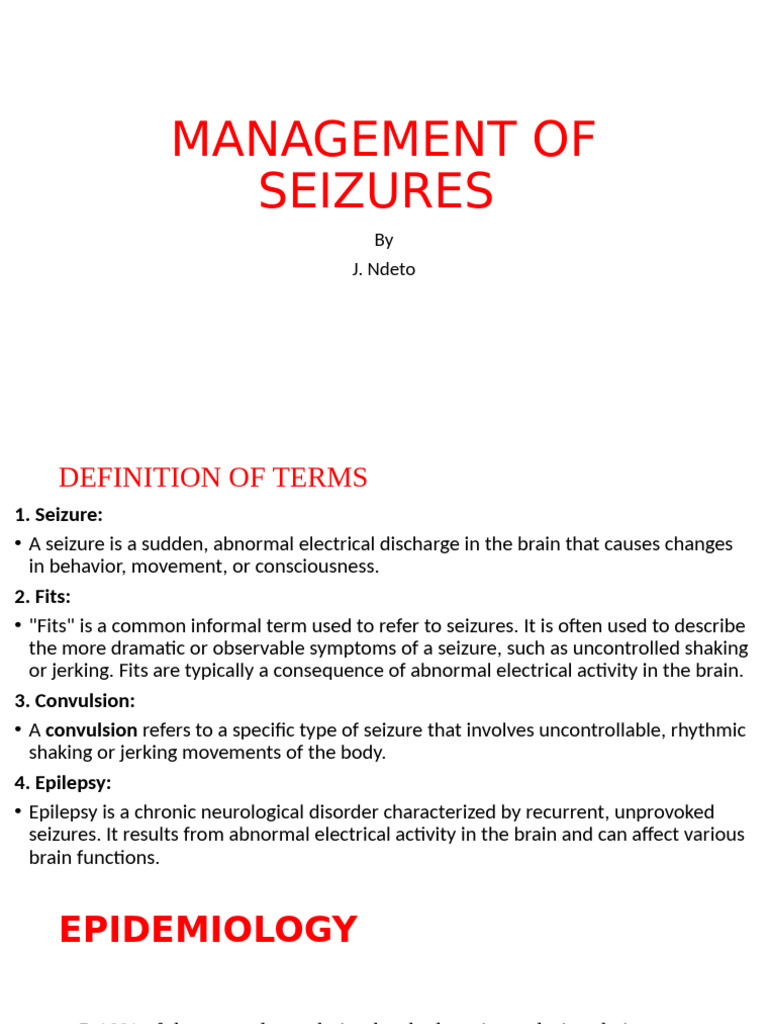 Management of Seizures Ls7b | PDF | Epilepsy | Neurological Disorders