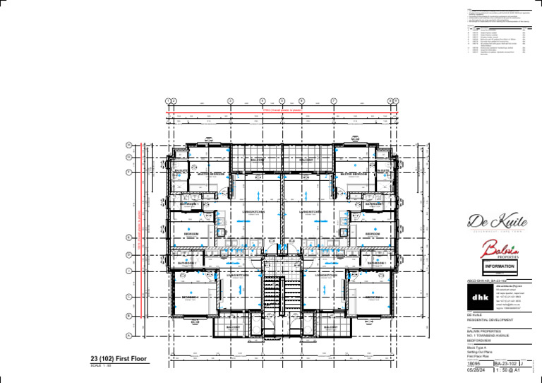 DHK - 18095 - de Kuile Block Type A - BA-23-102 - Setting-Out Plans First Floor | PDF | Bathroom ...