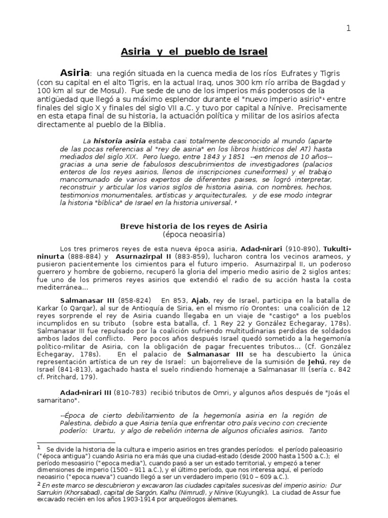 Asiria E Israel Pdf Asiria Babilonia