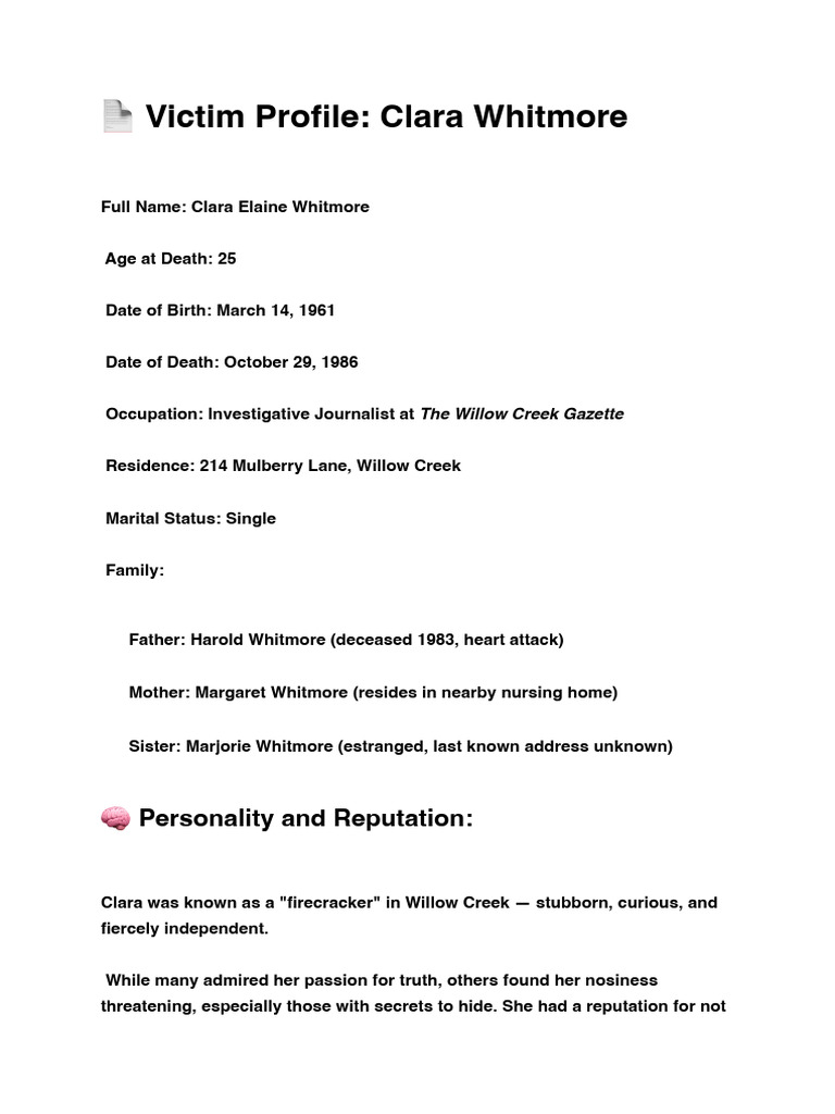 ? Clara Whitmore | PDF