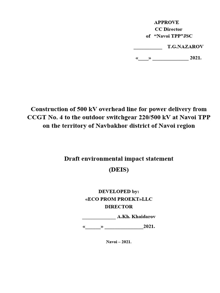 Constrcution of 500 KV Overhead Line | PDF | Exhaust Gas | Oxide