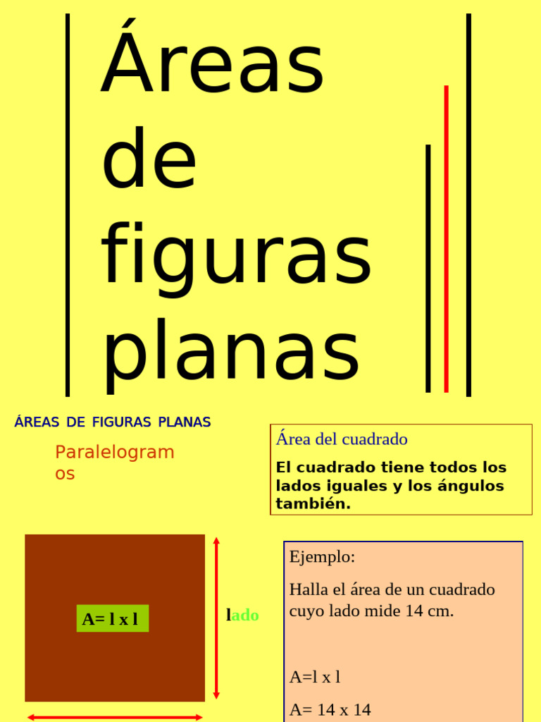 Áreas de figuras planas.ppt | PDF | Rectángulo | Triángulo