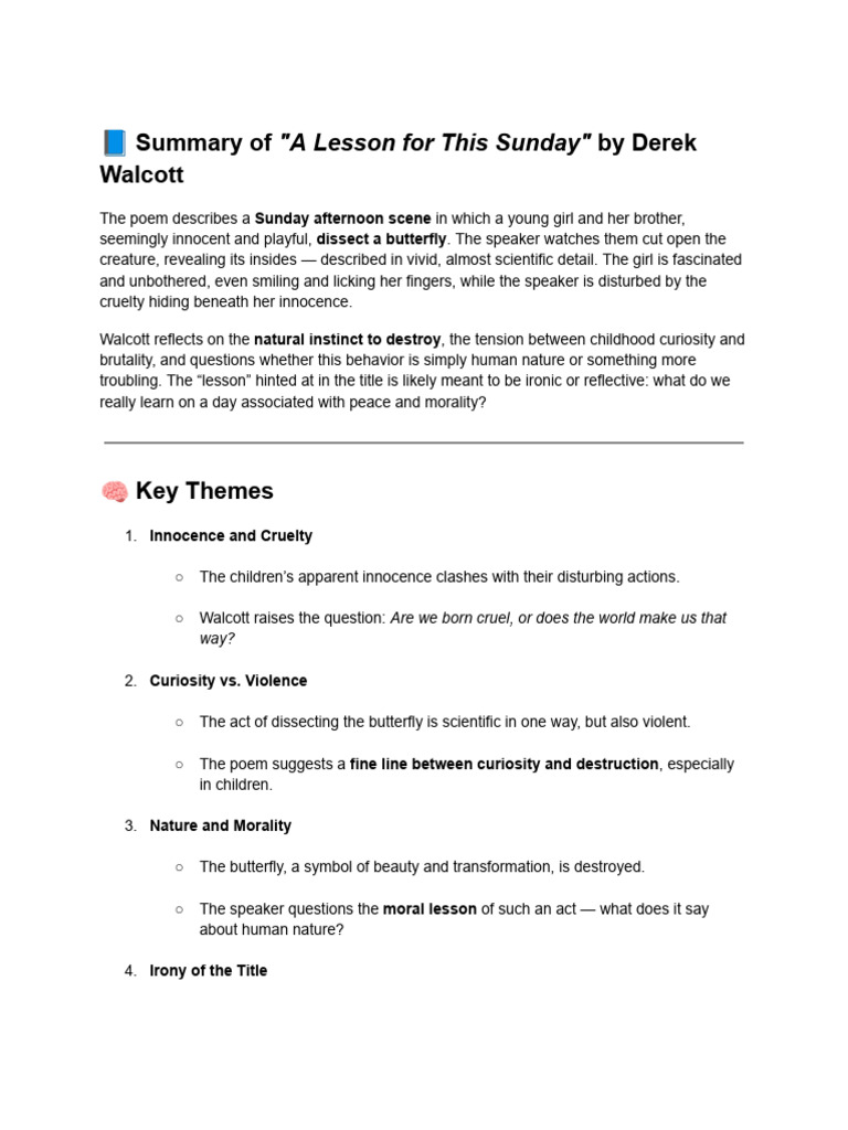 Csec Literature Poem List and Analysis | PDF | Guilt (Emotion) | Love