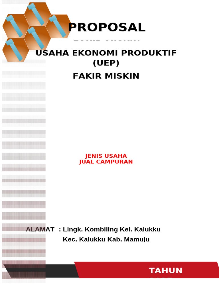 Uep Fakir Miskin Kios Sakina 2025 | PDF