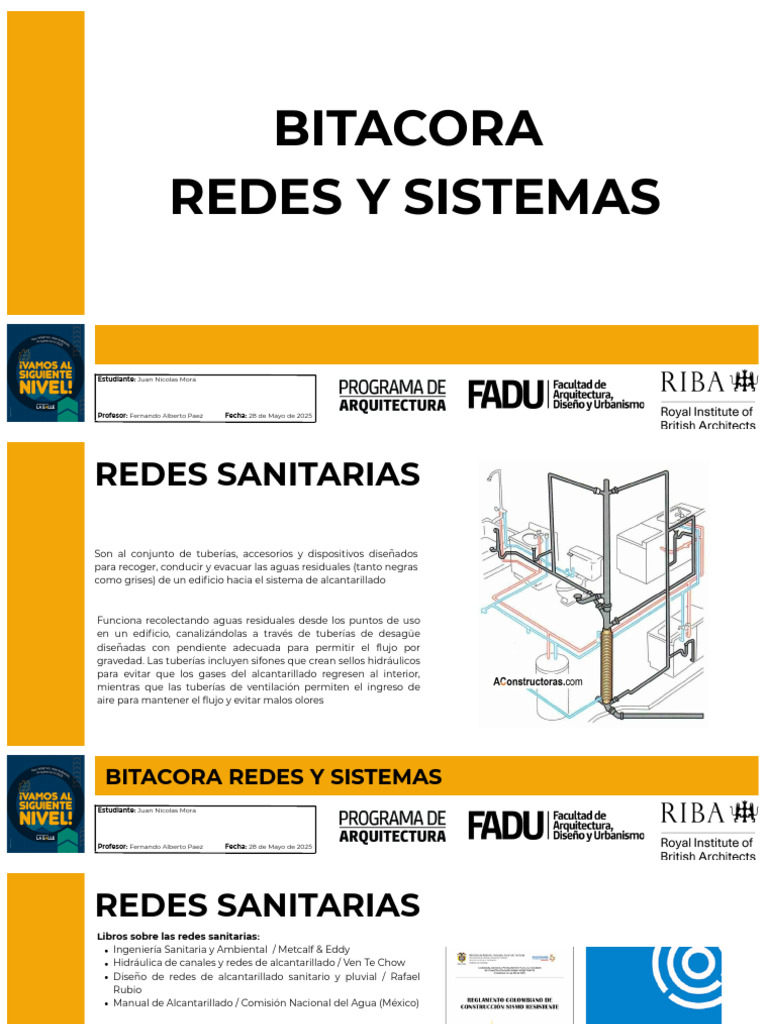 Bitacora Final Redes y Sistemas | PDF | Alcantarillado | Ingenieria Eléctrica