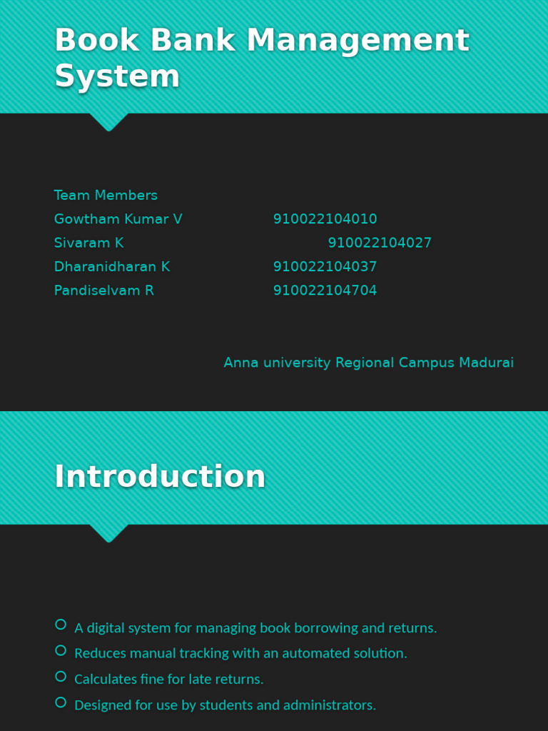 Book Bank Management System | PDF