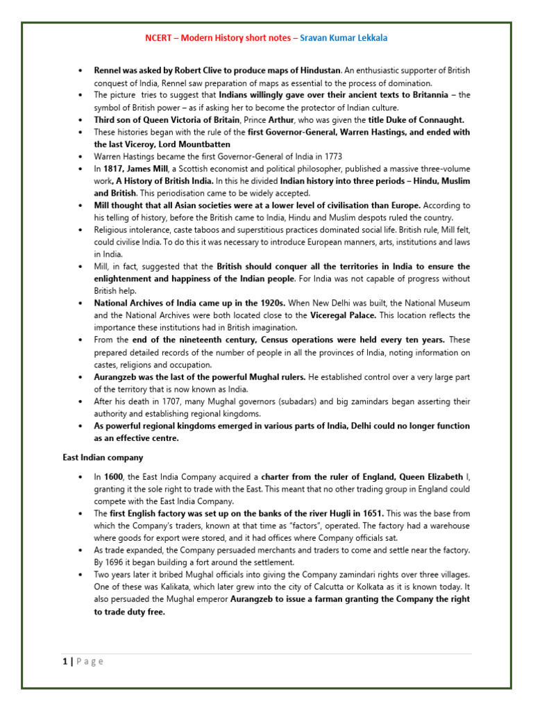 Modern History NCERT | PDF