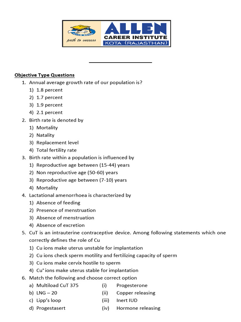 Reproductive Health Quiz Questions | PDF | Fertility | Gynaecology