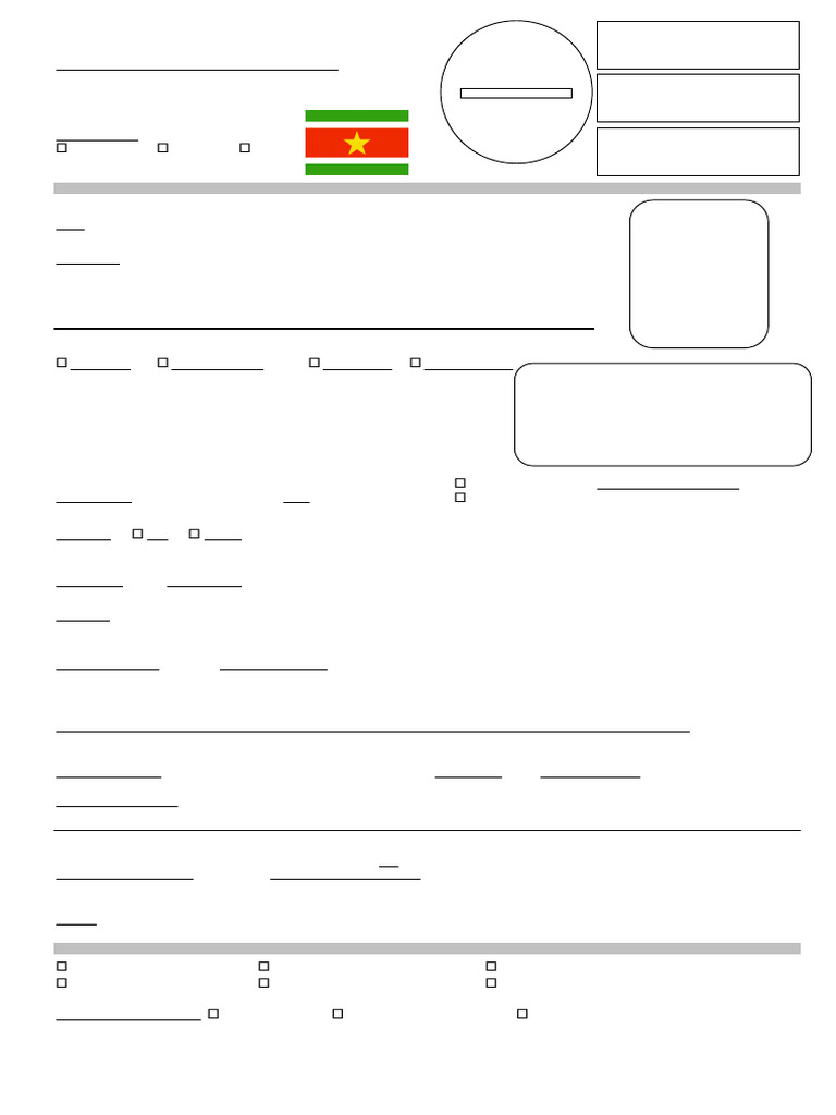 Suriname Passport Application-Form | PDF