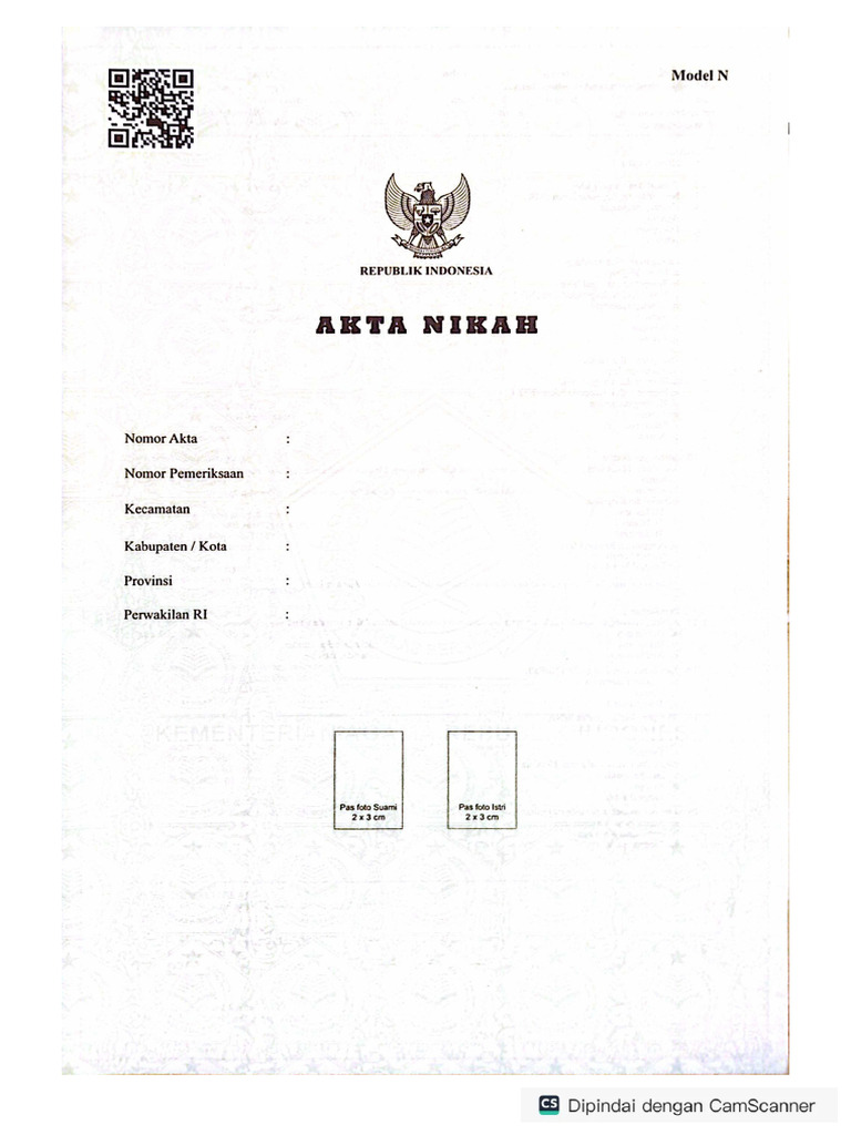 N Akta Nikah | PDF