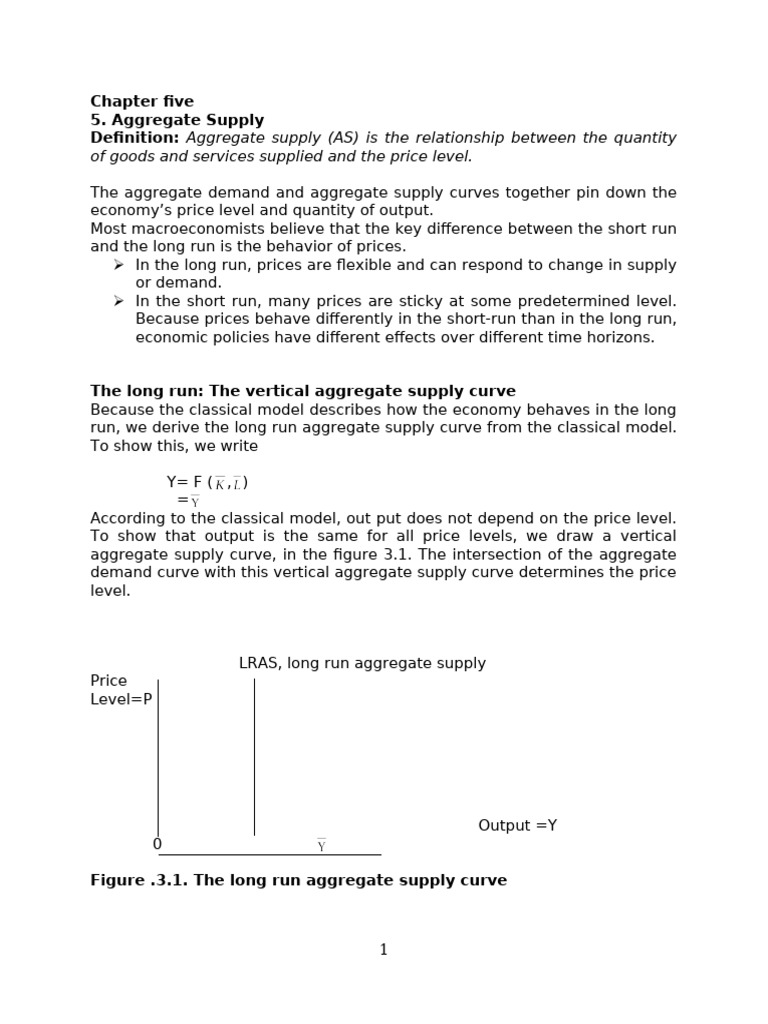 Chapter 5 Aggregate Supply | PDF | Labour Economics | Supply (Economics)
