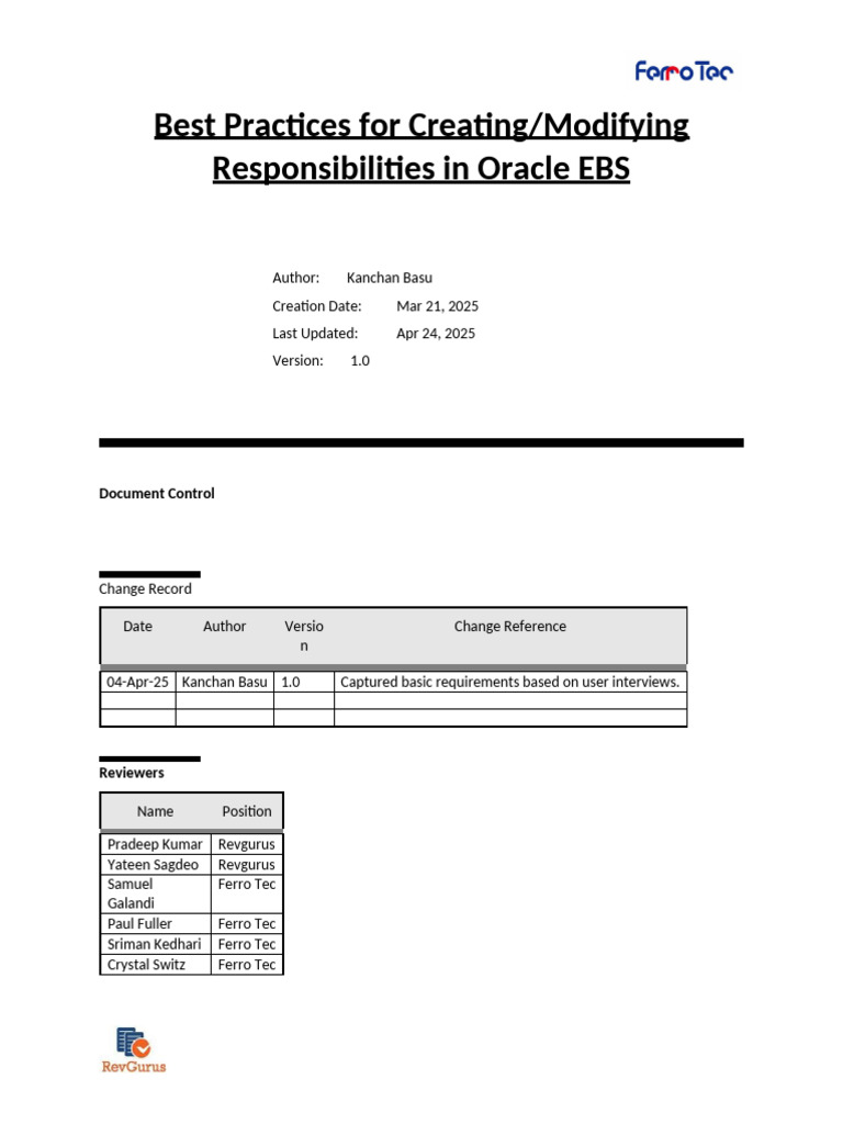 Best Practices For Creating or Modifying Responsibilities in Oracle EBS ...