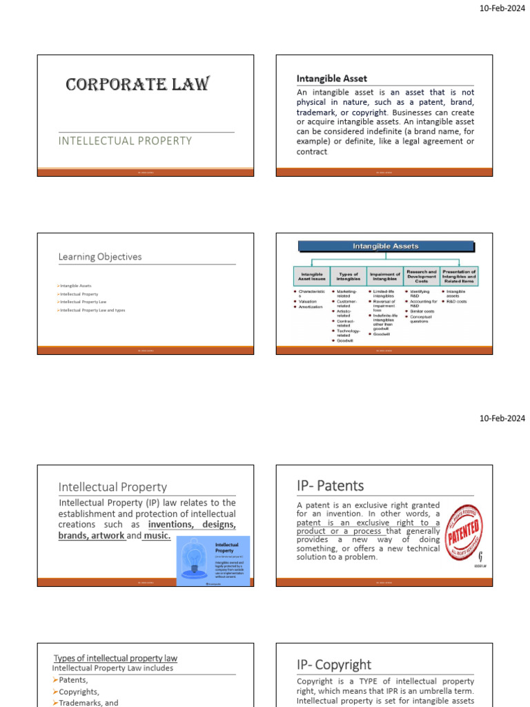 Printable Intangible Assets | PDF | Intellectual Property | Intangible ...