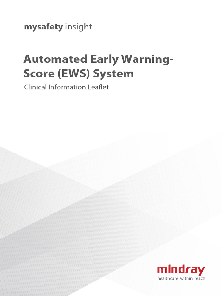 Automated EWS System Clinical Information Leaflet | PDF | Blood ...